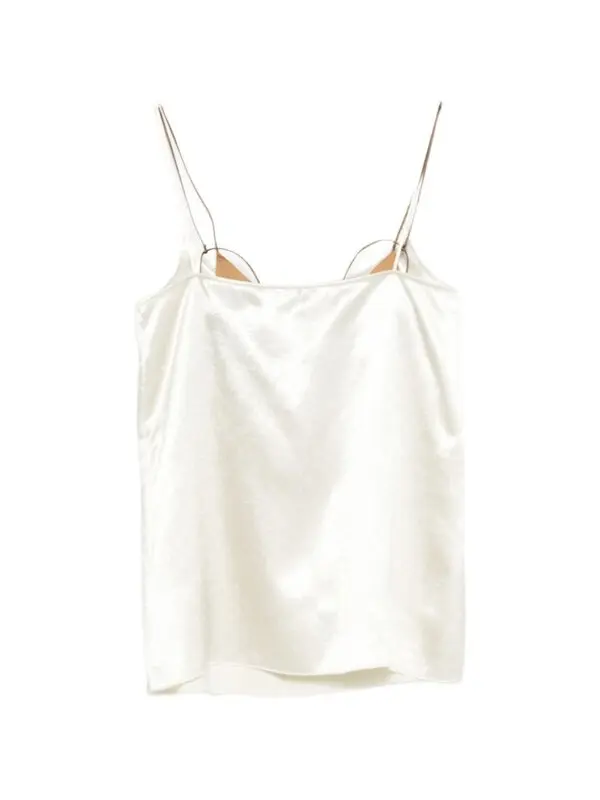 ALYSI Satin Top - White