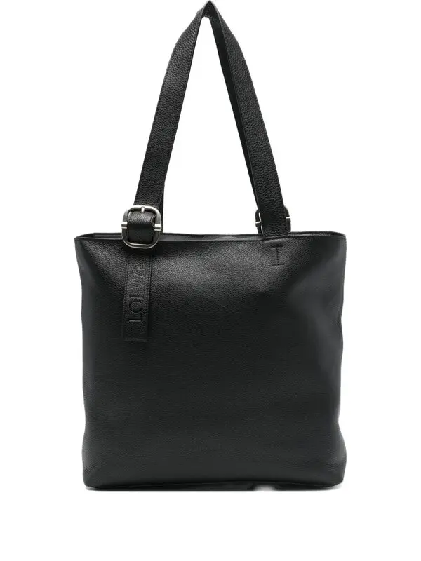Loewe Zipped Leather Tote - Black