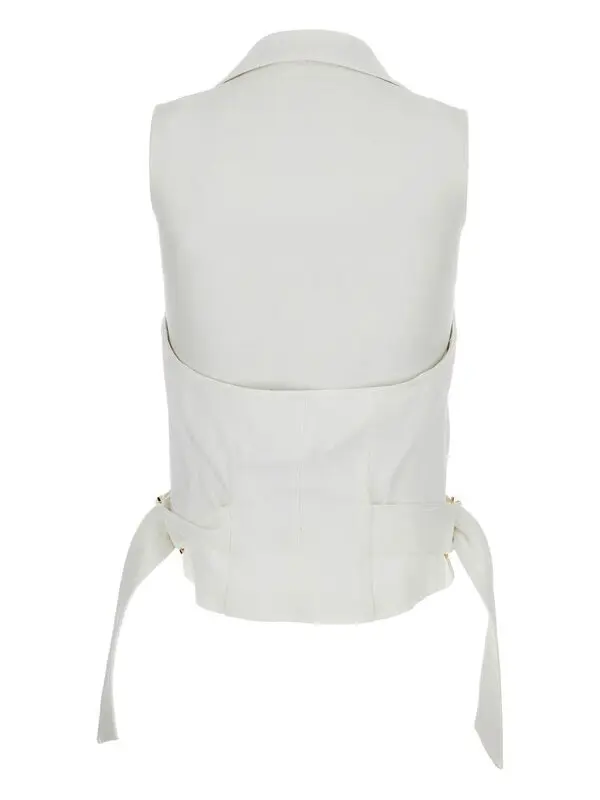 Elisabetta Franchi Belted Vest - White
