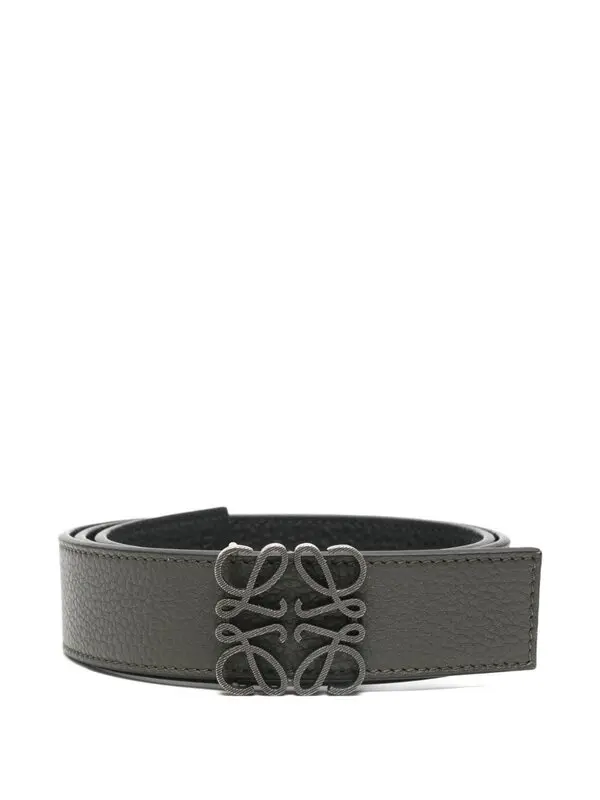 Loewe Anagram Leather Belt - Green