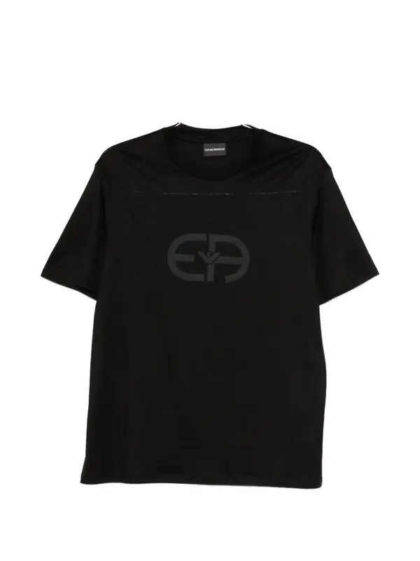 Emporio Armani Logo Cotton T-shirt - Black