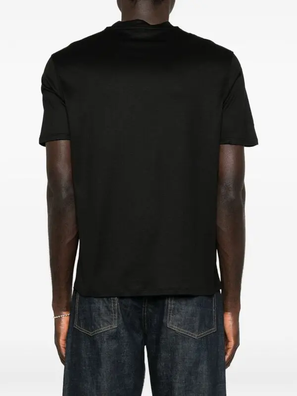 Emporio Armani Logo Cotton T-shirt - Black
