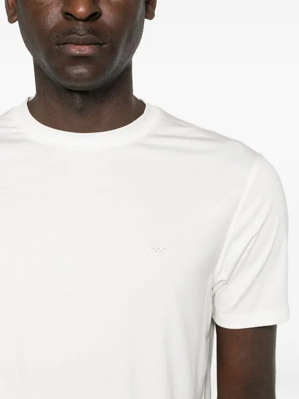 Emporio Armani Modal And Silk Blend T-shirt - White