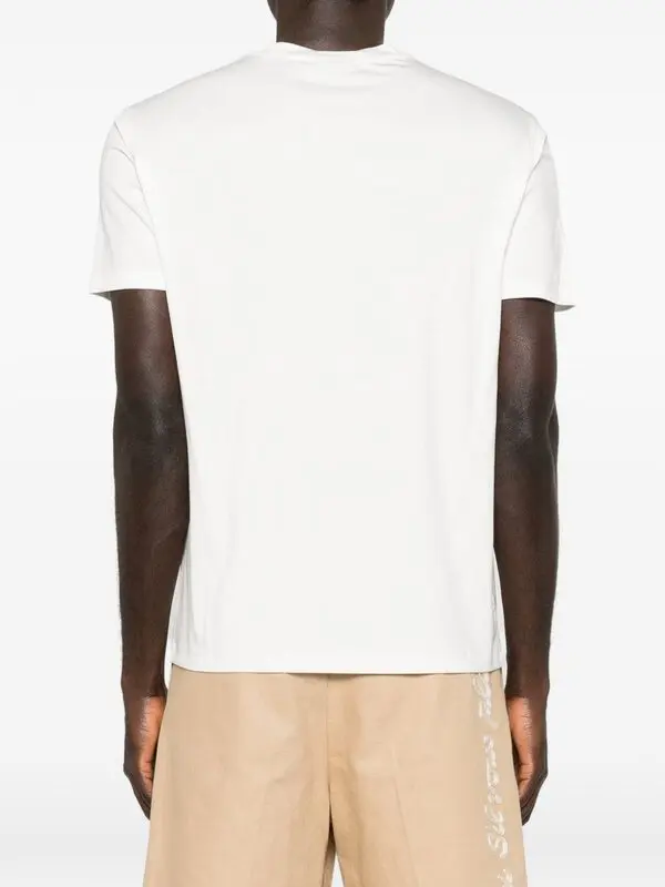 Emporio Armani Modal And Silk Blend T-shirt - White