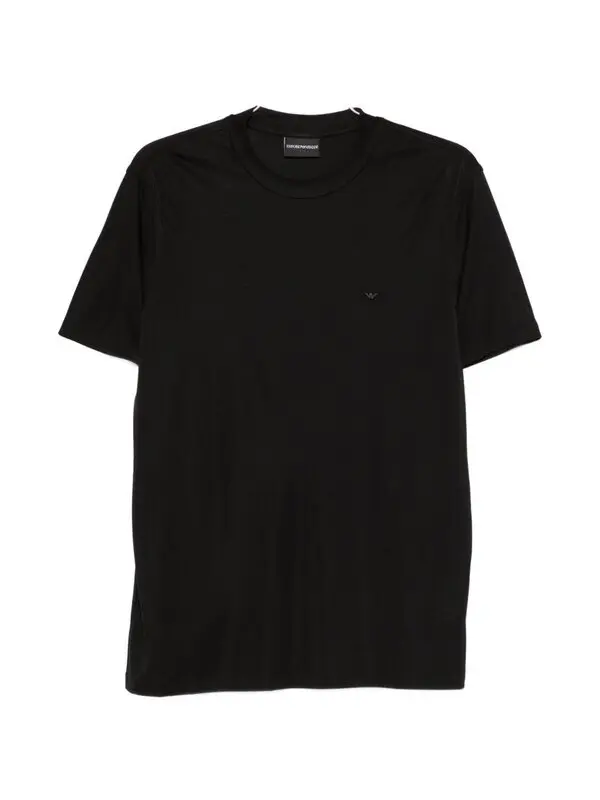 Emporio Armani Modal And Silk Blend T-shirt - Black