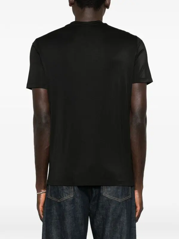 Emporio Armani Modal And Silk Blend T-shirt - Black