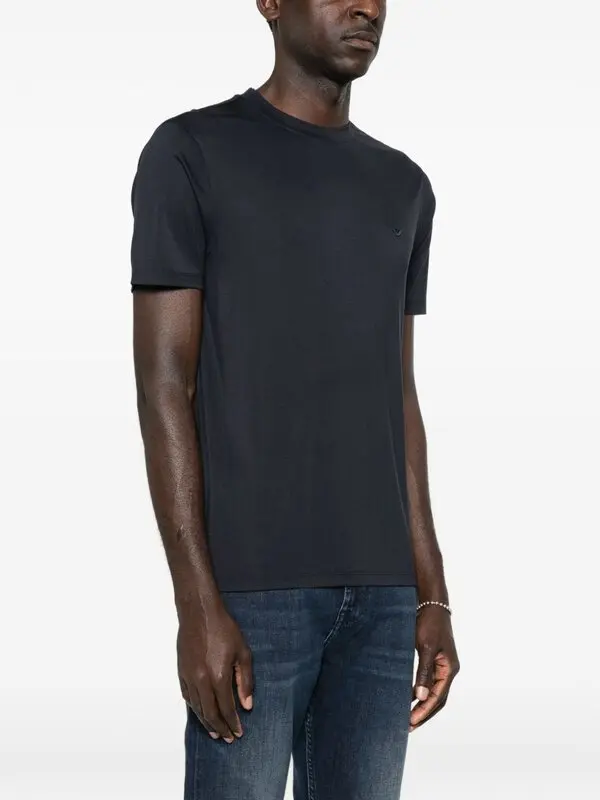 Emporio Armani Modal And Silk Blend T-shirt - Blue