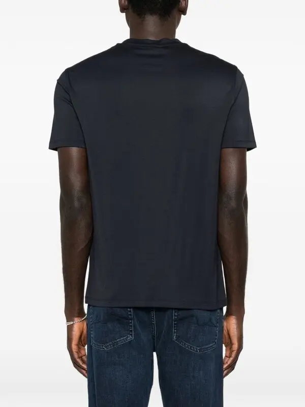 Emporio Armani Modal And Silk Blend T-shirt - Blue