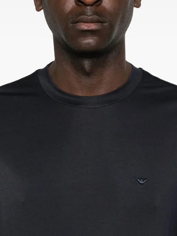 Emporio Armani Modal And Silk Blend T-shirt - Blue