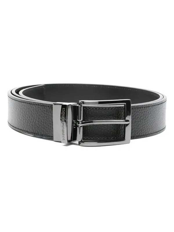 Emporio Armani Leather Belt - Black