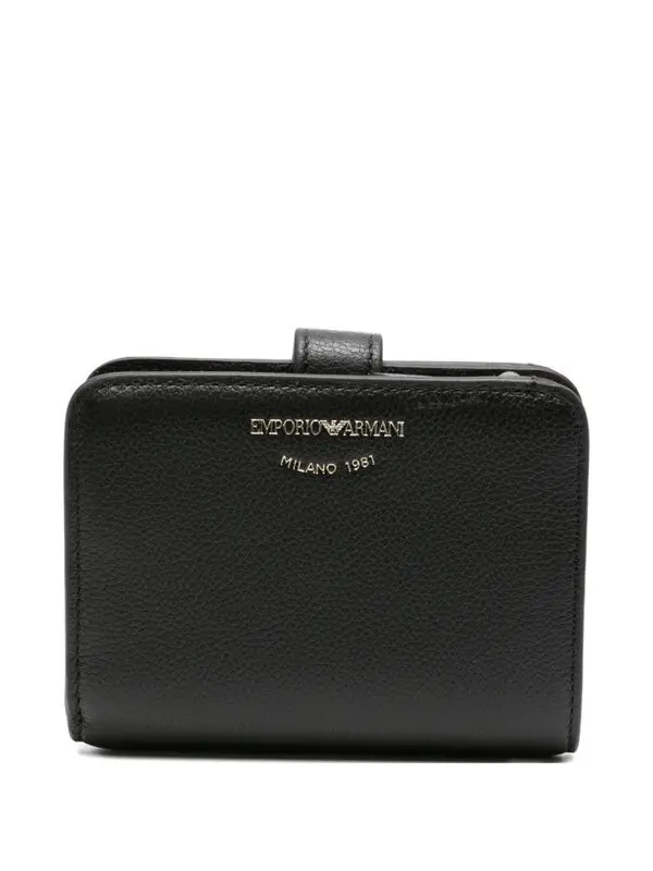 Emporio Armani Leather Bifold Wallet - Black