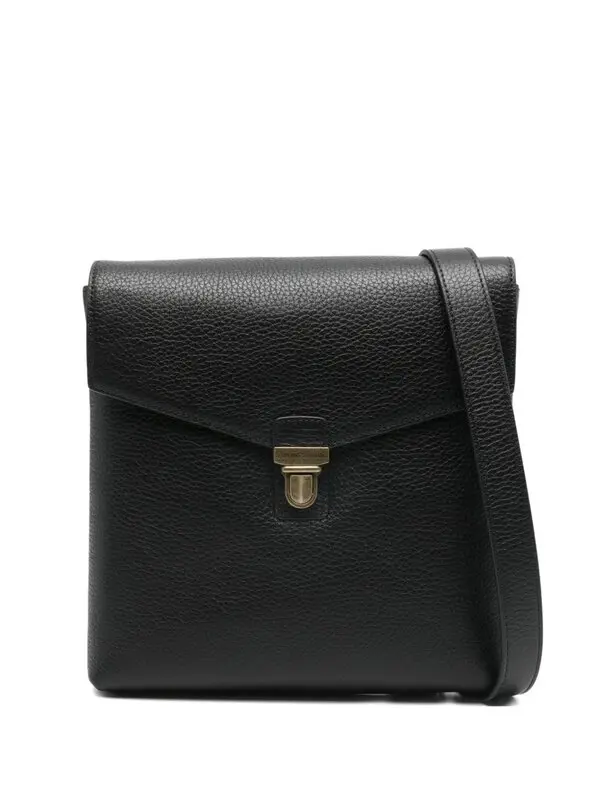 Emporio Armani Leather Crossbody Bag - Black
