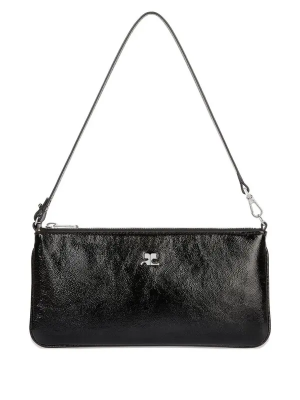 COURREGES Leather Mini Bag - Black