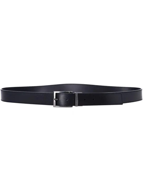 Emporio Armani Leather Reversible Belt - Blue
