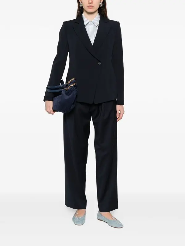 Emporio Armani Double-breasted Blazer Jacket - Blue