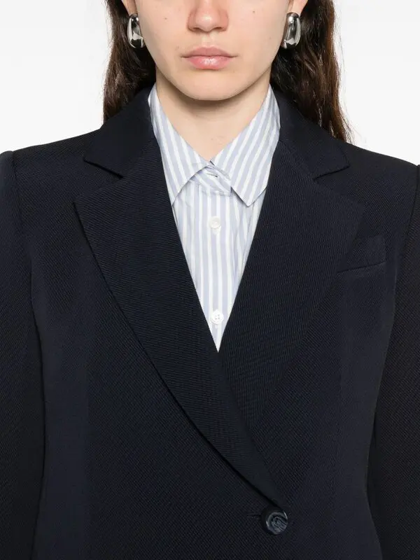 Emporio Armani Double-breasted Blazer Jacket - Blue