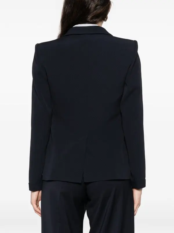 Emporio Armani Double-breasted Blazer Jacket - Blue
