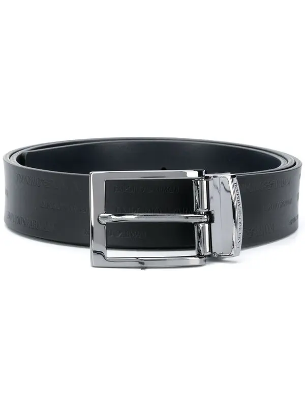 Emporio Armani Leather Belt - Blue