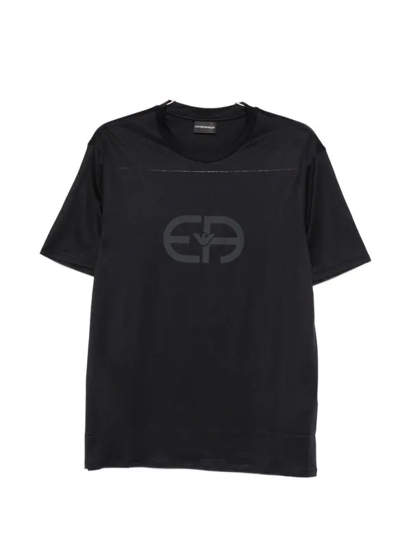 Emporio Armani Logo Cotton T-shirt - Blue