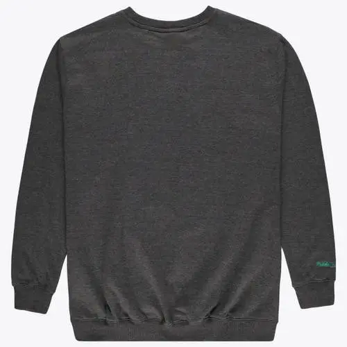Mitchell & Ness Milwaukee Bucks Hardwood Classics Big & Tall Crewneck Sweatshirt - Heather Charcoal