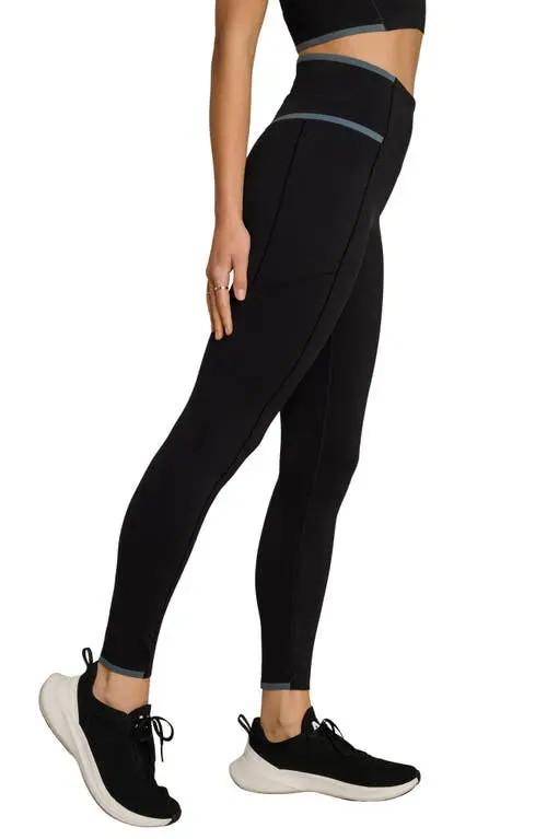 RHONE Instinct Contrast Leggings - Pure Black