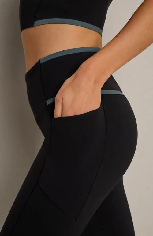 RHONE Instinct Contrast Leggings - Pure Black