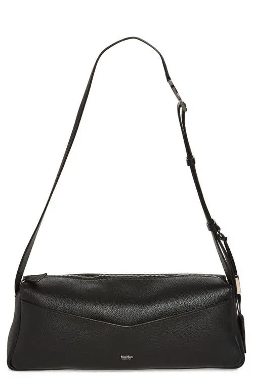 Max Mara Skippers Leather Shoulder Bag - Black