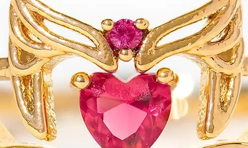 GIRLS CREW Scarlet Witch Ring Set - Gold/scarlet