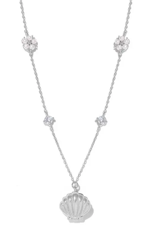 GIRLS CREW Shell Pendant Necklace - Silver