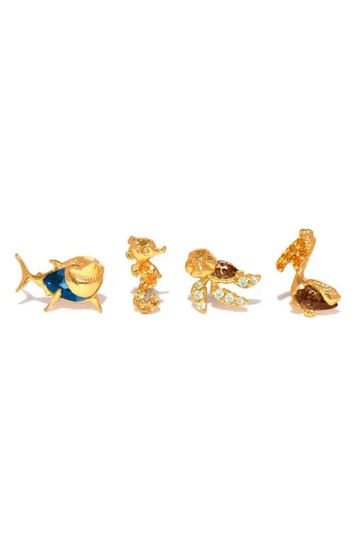 GIRLS CREW X Disney® Pixar Finding Nemo Sea Crew Stud Earring Set - Gold