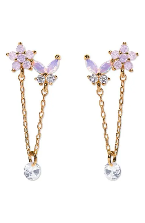 GIRLS CREW Butterfly Whispers Drop Earrings - Gold