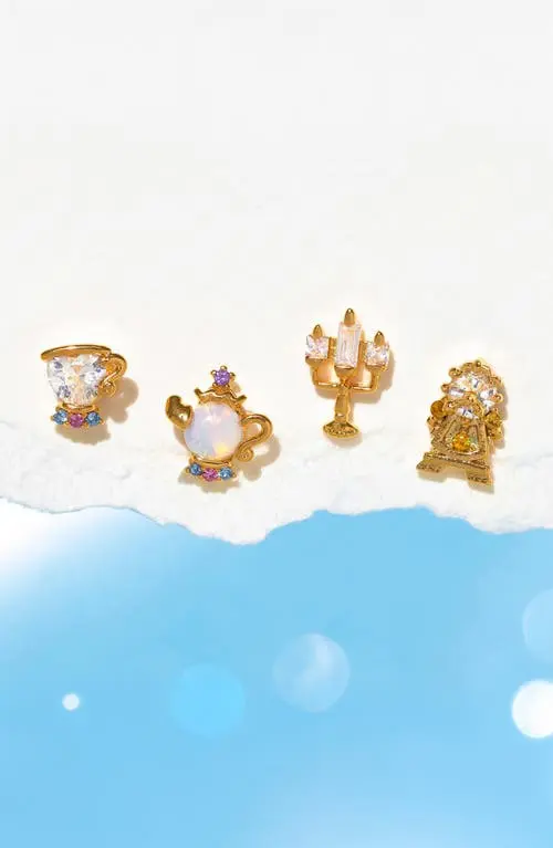 GIRLS CREW Disney Be Our Guest Stud Earrings Set - Gold