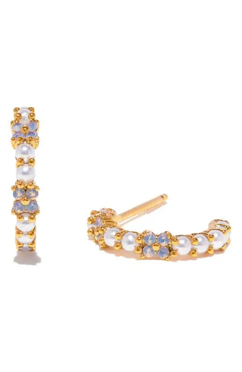 GIRLS CREW Orchid Hoop Earrings - Gold