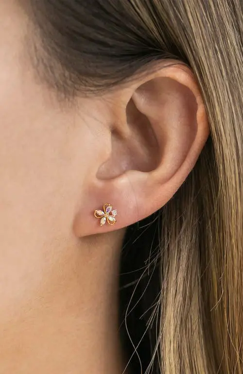 GIRLS CREW Crystal Gardenia Piercing Stud Earring