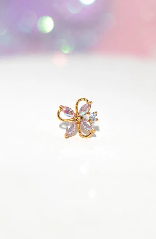 GIRLS CREW Crystal Gardenia Piercing Stud Earring