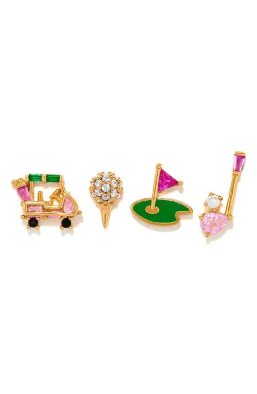 GIRLS CREW Hole In One Stud Earring Set - Gold