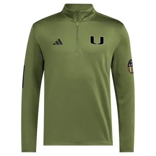Adidas Miami Hurricanes Half-zip Golf Jacket