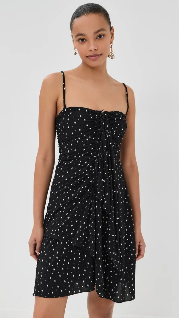 Isabel Marant Étoile Gemma Mini Dress With Polka Dot Print - Black/ecru