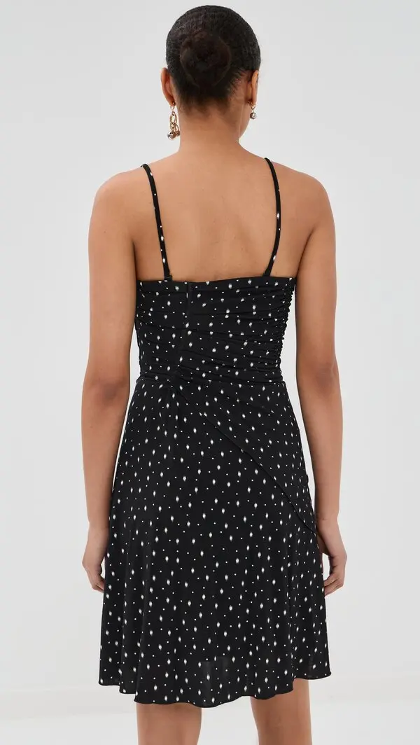 Isabel Marant Étoile Gemma Mini Dress With Polka Dot Print - Black/ecru
