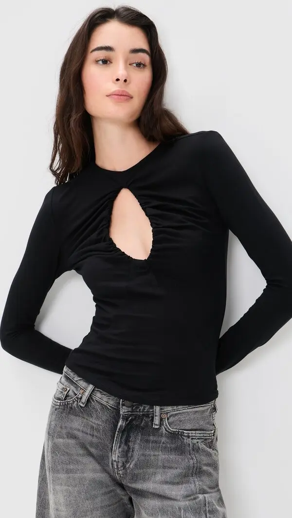 THE LINE BY K Demi Keyhole Top