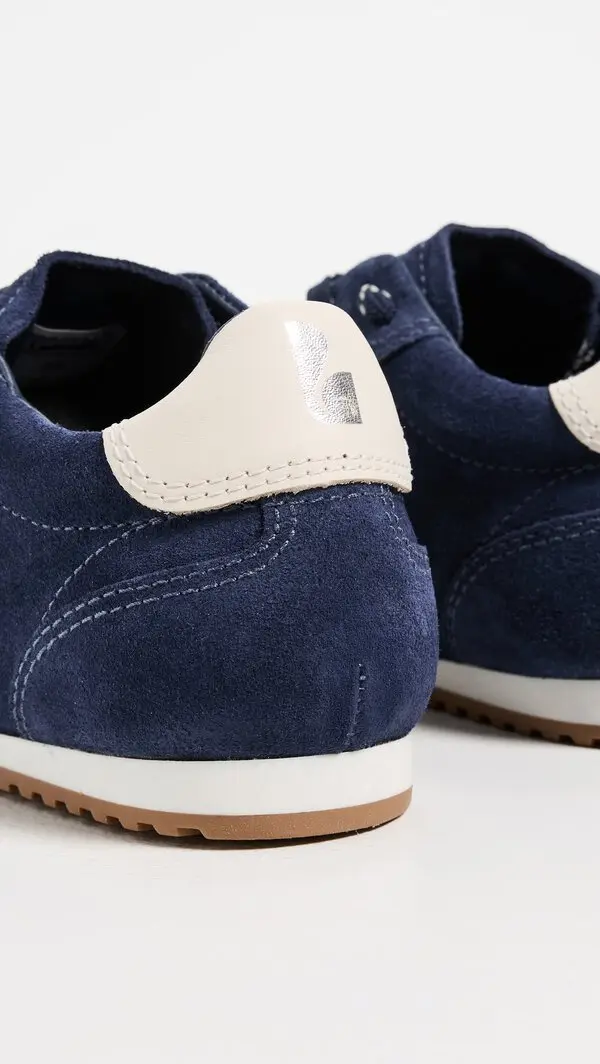 Larroude Stella Sneakers - Navy Suede/ivory Leather