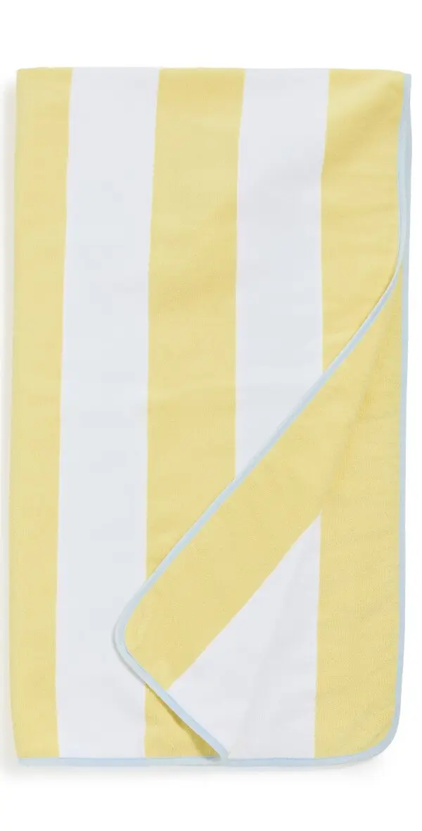 WEEZIE Beach Towel - Yellow Stripe