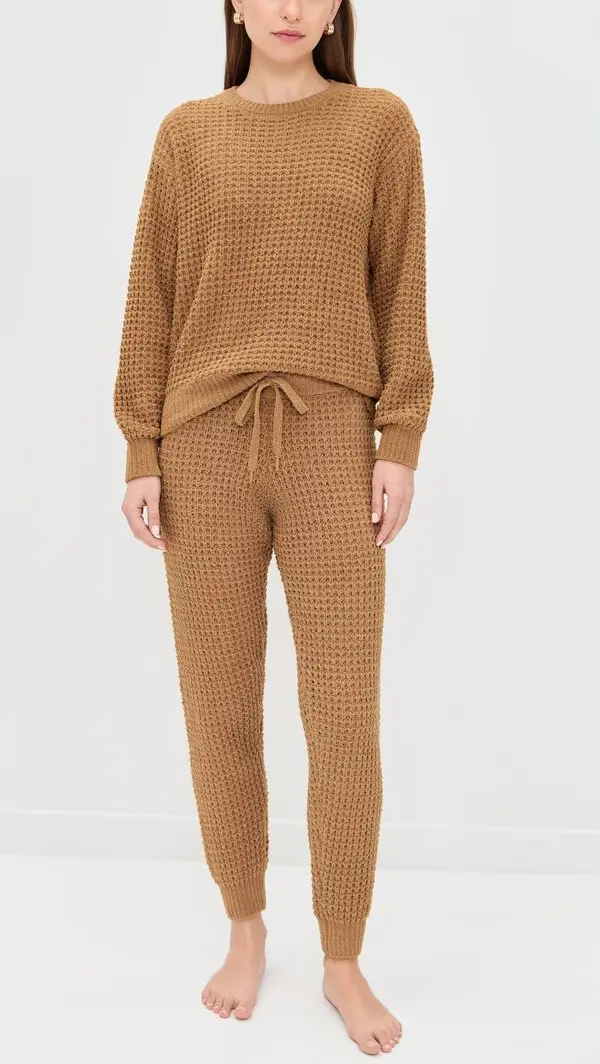 PJ Salvage Cozy Chenille Waffle Pants