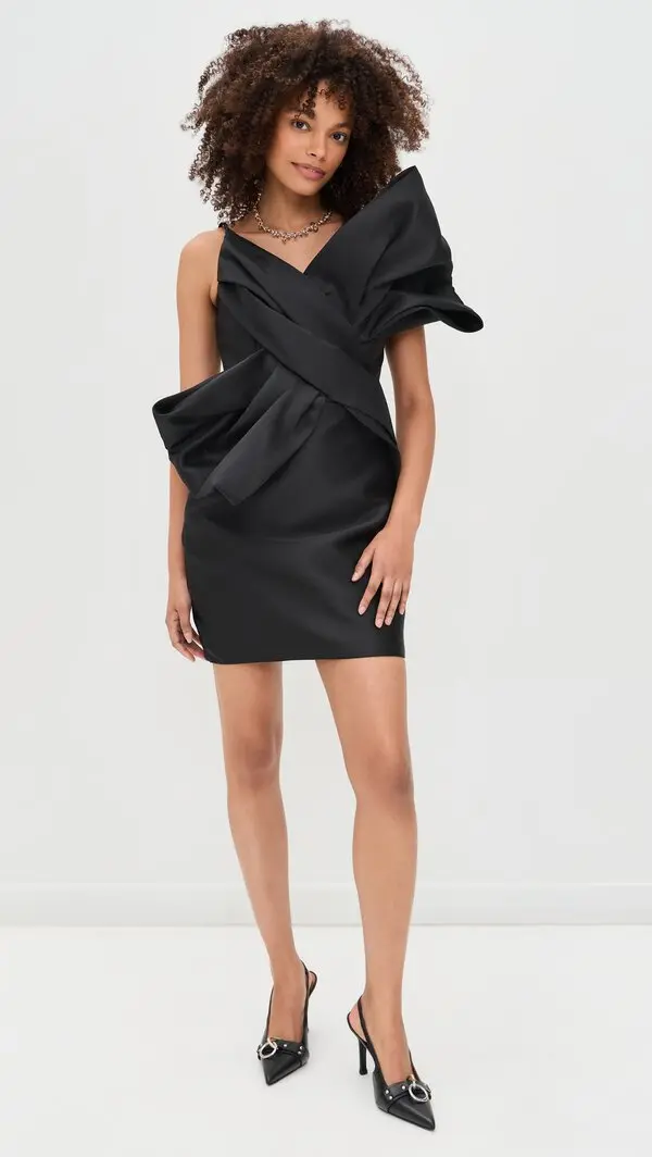 MARQUES' ALMEIDA Heavy Satin Mini Bow Dress