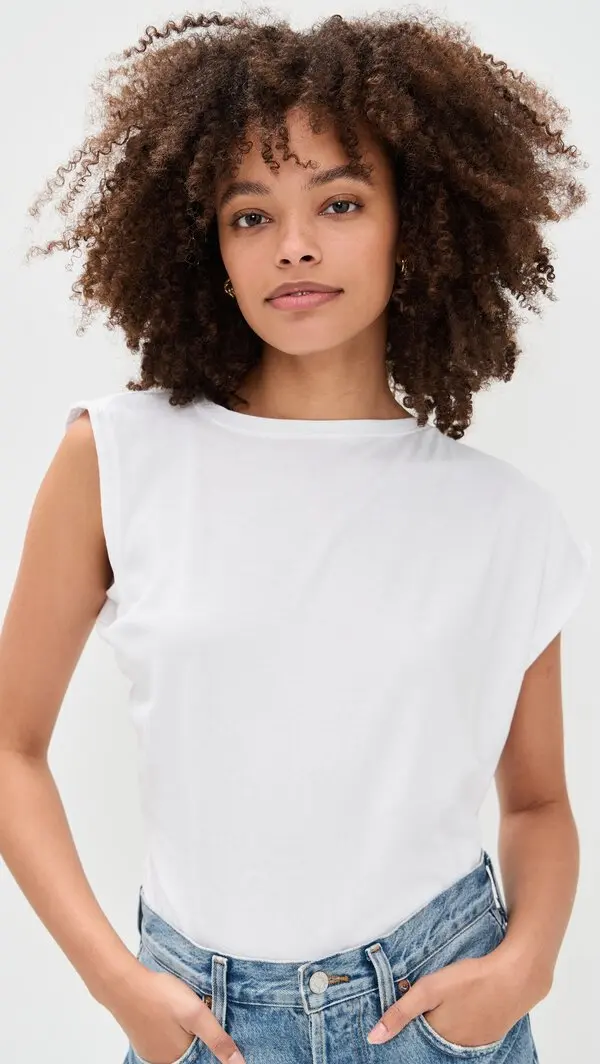 AGOLDE Beth Tee - White