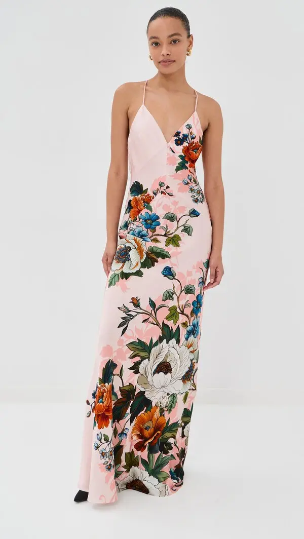 Borgo De Nor Floral Print Maxi Dress - Magical Blossom Pink