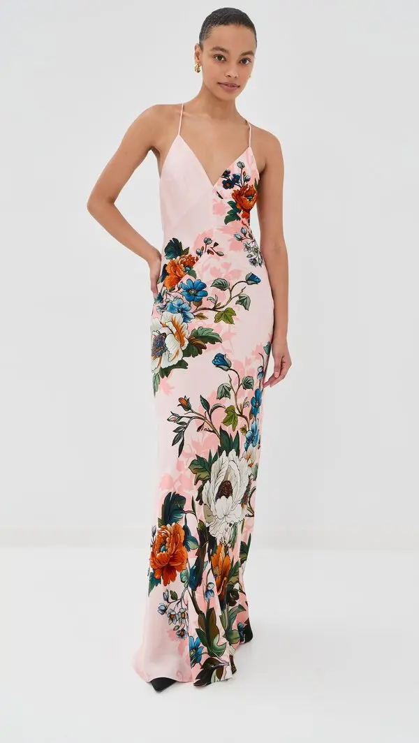Borgo De Nor Floral Print Maxi Dress - Magical Blossom Pink