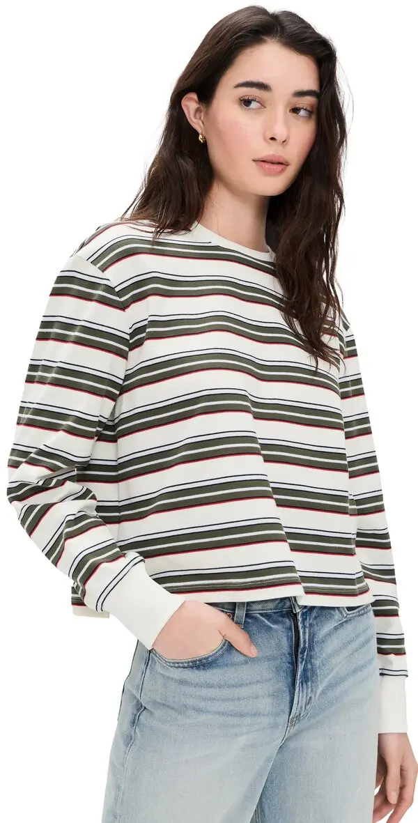 Joe's Jeans Boxy Striped Long Sleeve Tee