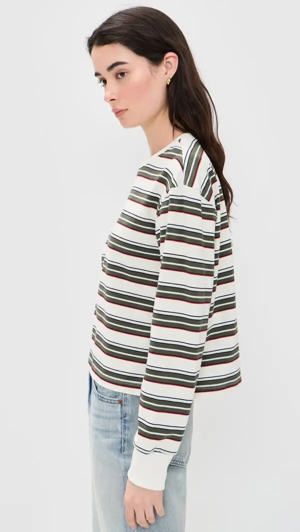 Joe's Jeans Boxy Striped Long Sleeve Tee