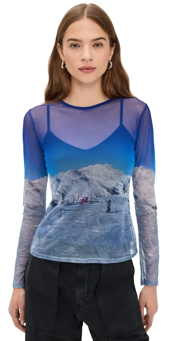 NEVER FULLY DRESSED Ski Slopes Mesh Top